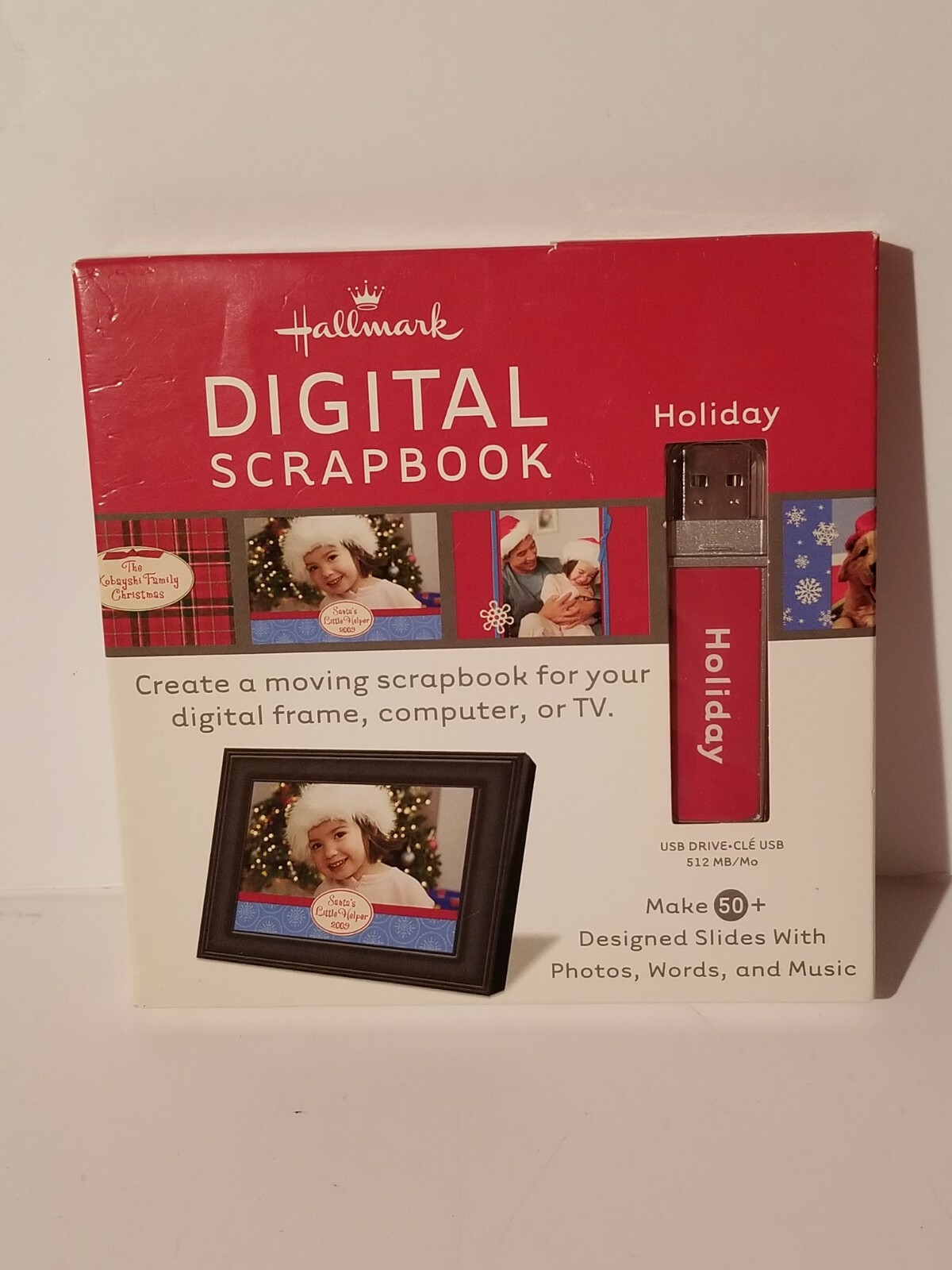 Hallmark Digital Scrapbook Holiday USB Drive Design with Photos Words ...