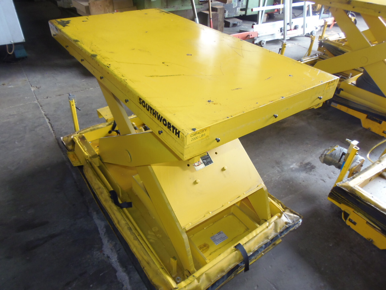 2000 LB. SOUTHWORTH AIR LIFT TABLE, MODEL LSA2-24, 26 x 48 INCH TABLE ...