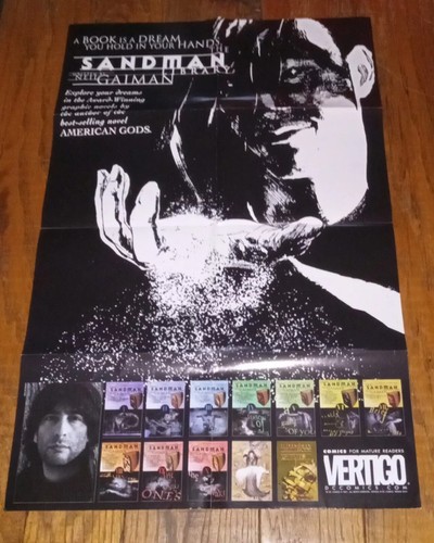Sandman Graphic Novel Poster. Promotional 2001 Neil Gaiman - DC Vertigo ...