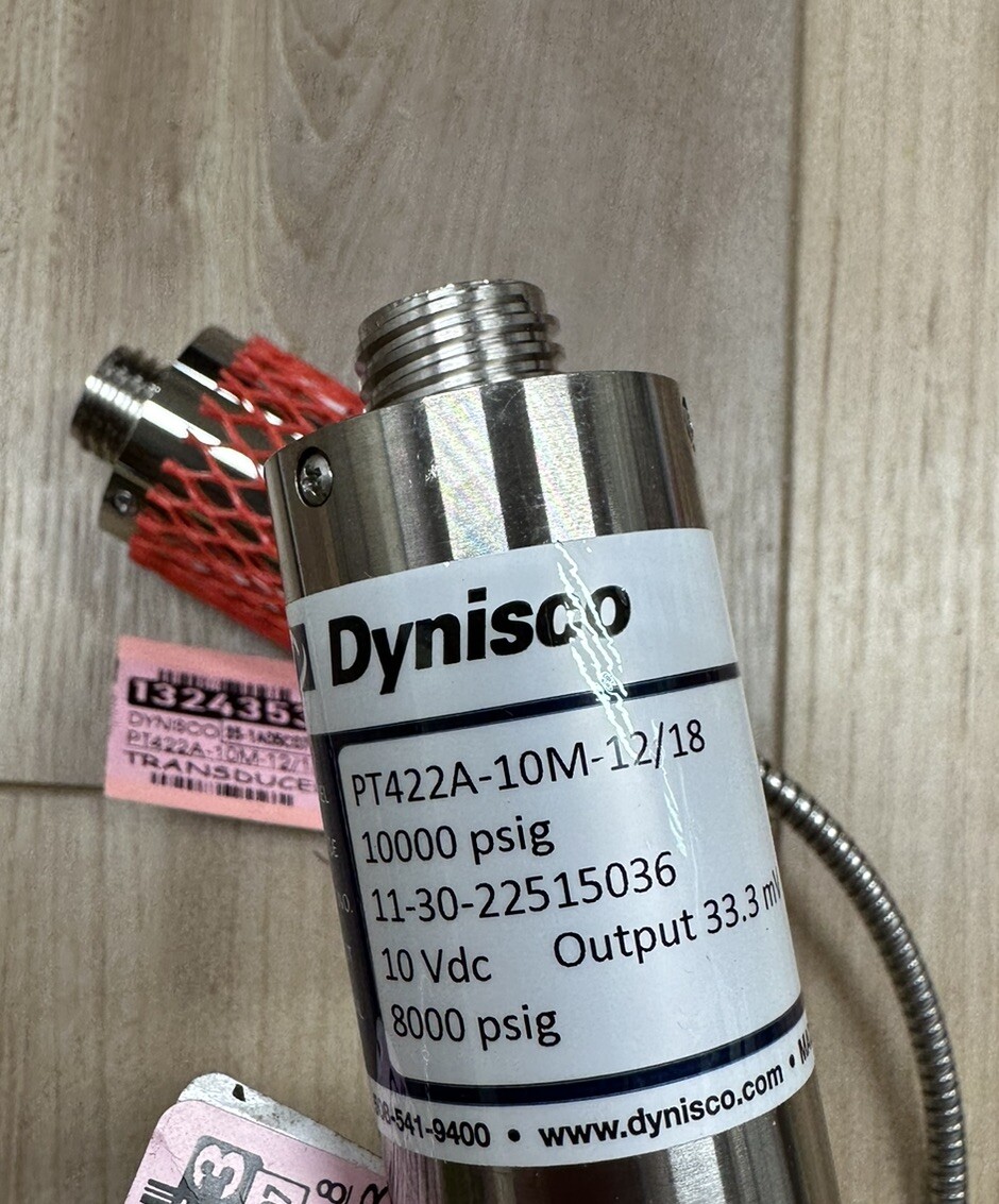 NEW DYNISCO PT-422A-10M-12/18 FLEXIBLE STEM MELT PRESSURE TRANSDUCER ...