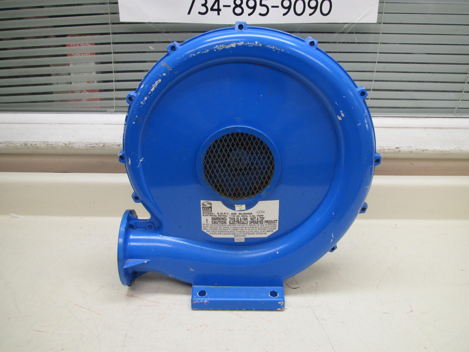 Spin Master Air Pump Blower Blower Fan For Bouncy House Model: E.N.P ...