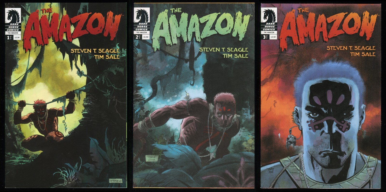 The Amazon Comic Set 1-2-3 Lot Jungle Remastered Edition Steven Seagle ...