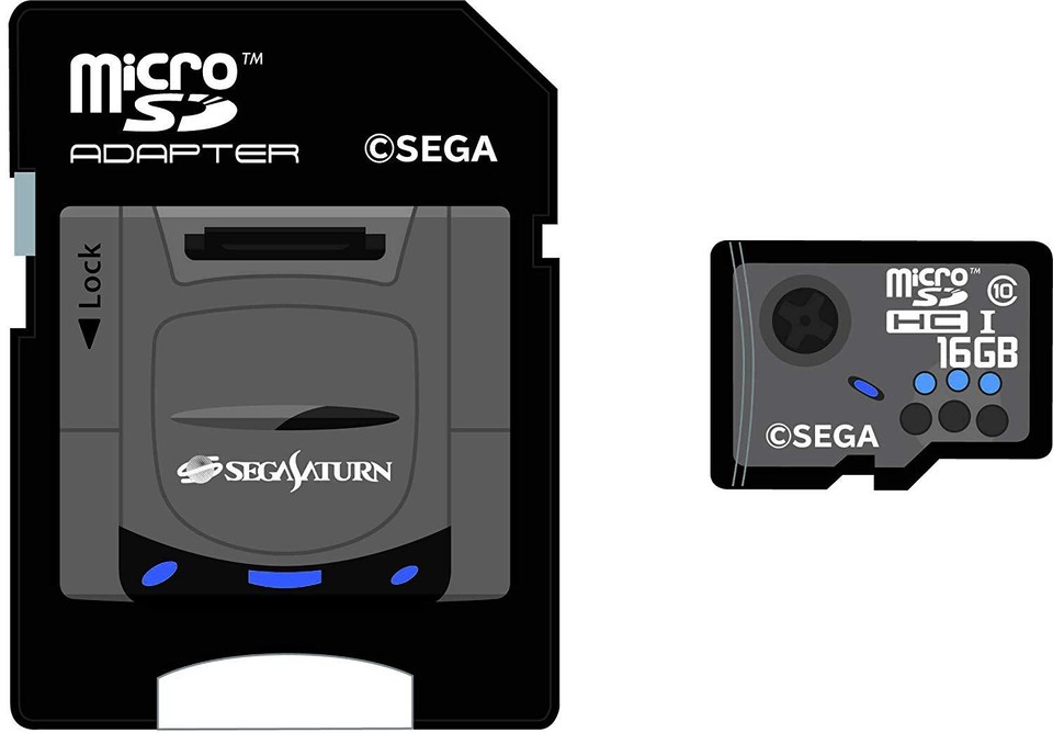 Brand New Sega Saturn 16GB microSD SDHC UHS-I Class 10 Memory Card SD ...