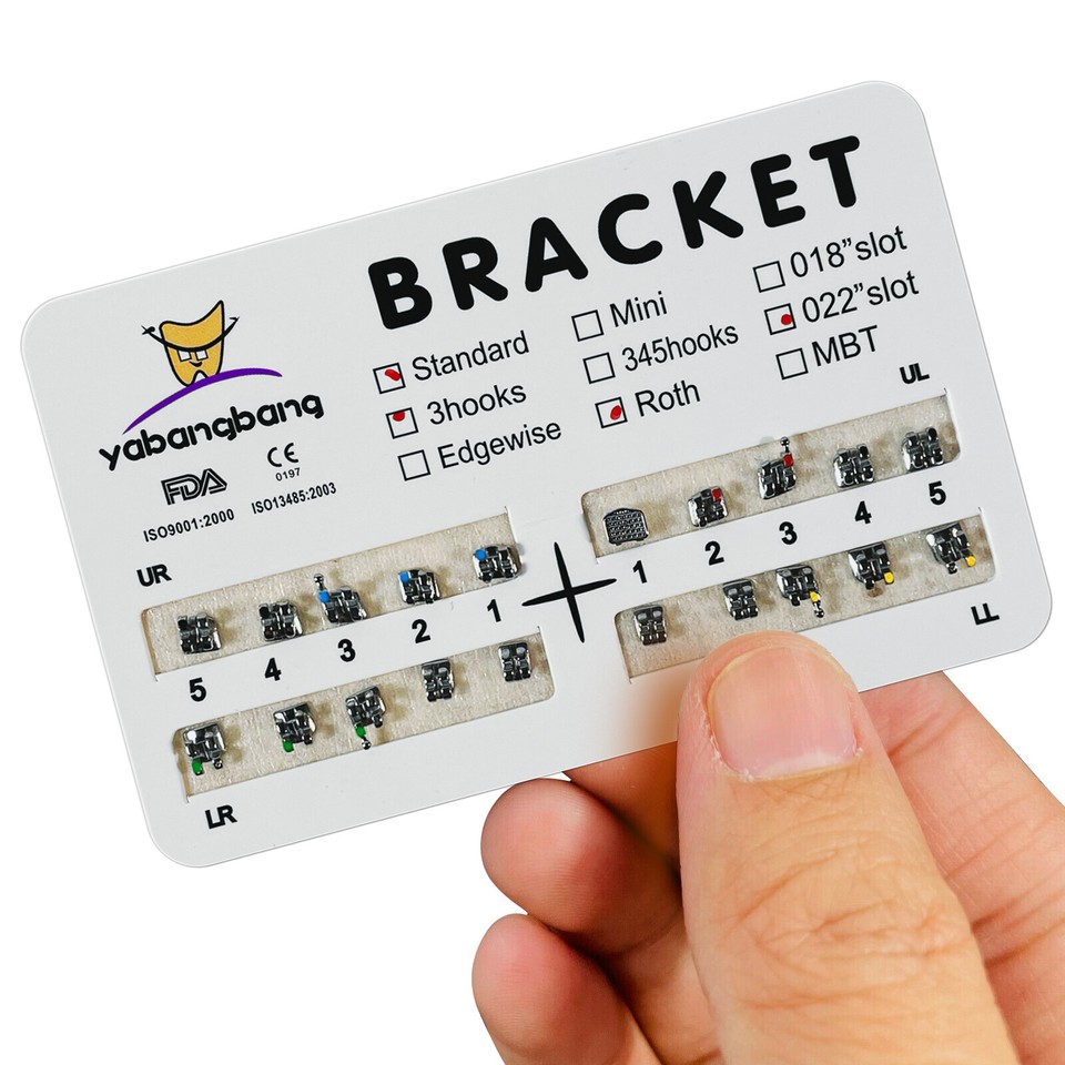 1-100 packs Dental Orthodontic Brackets Braces Mini Standard 022 Slot ...