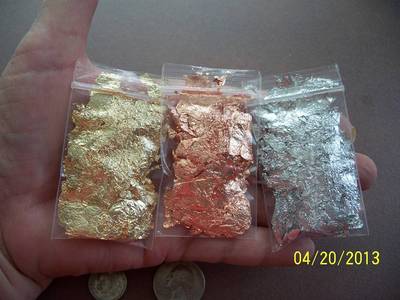 ORGONE MAKING SUPPLIES - Gold Leaf - Silver Leaf - Copper Leaf | eBay
