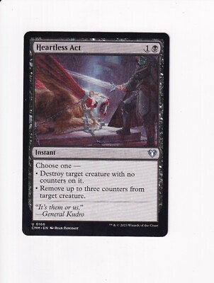 2023 MTG MAGIC THE GATHERING COMMANDER MASTERS HEARTLESS ACT | eBay