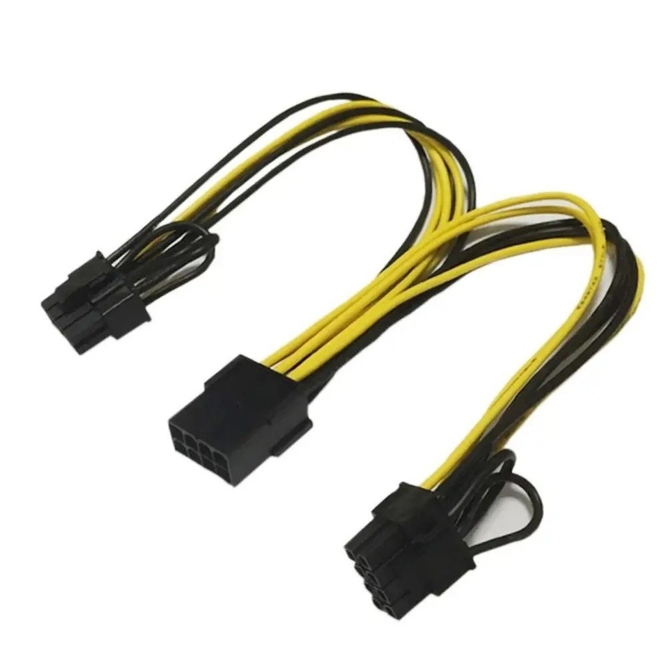 EPS CPU/GPU Splitter Extension Cable – 8-Pin to Dual 8-Pin or Dual 6+2 ...