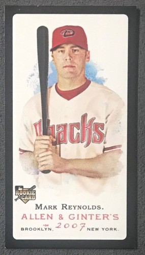 2007 Topps Allen & Ginter's Mini Black Border Mark Reynolds Rookie Card ...