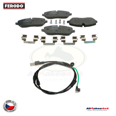 LAND ROVER FRONT BRAKE PADS CERAMIC & SENSOR SET MR0129 LR019618 FERODO ...