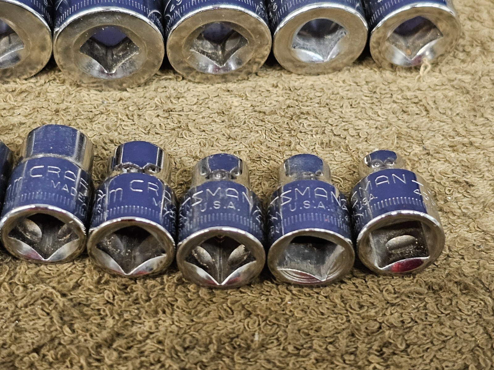 Craftsman G Deep Well Socket Set 3/8 Drive 6Pt Metric 19 18 17 15 14 12 ...