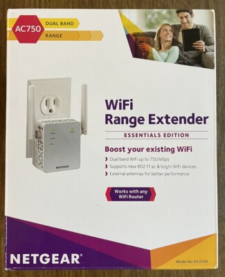 NETGEAR AC750 WiFi Range Extender Booster (EX3700-100NAS) - Open Box ...