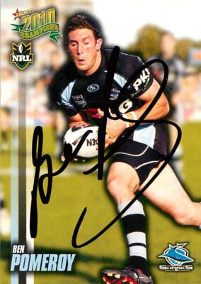 Signed 2010 CRONULLA SHARKS NRL Card BEN POMEROY | eBay Australia