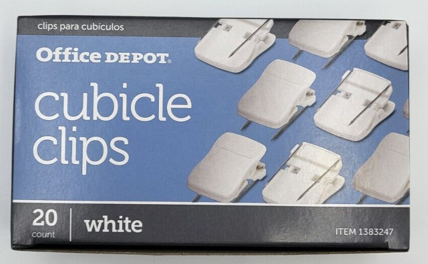 Office Depot White Cubicle Clips - 1 Box of 20 clips - Item# 1383247 | eBay