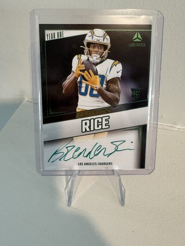 Brenden Rice 2024 Panini Luminance Football Year One Green Ink SP On ...