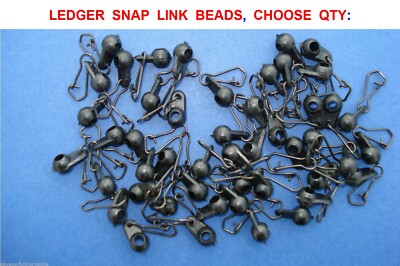 LEDGER SNAP LINK BEADS FOR CARP FISHING LINE CLIP FLAT BED OPEN END ...