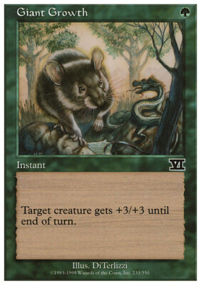 MTG Magic the Gathering Giant Growth (233/351) Sixth Edition MP | eBay