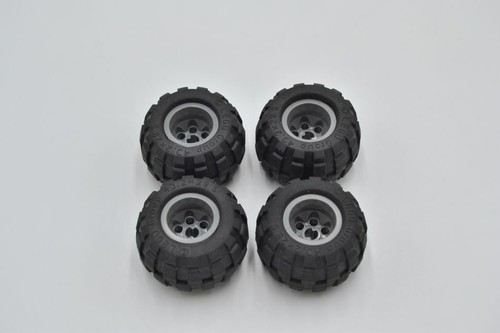 Lego 4 X Pneu Jante Neuf Gris Foncé Dark Bluish Gray Wheel 43.2x28 S ...
