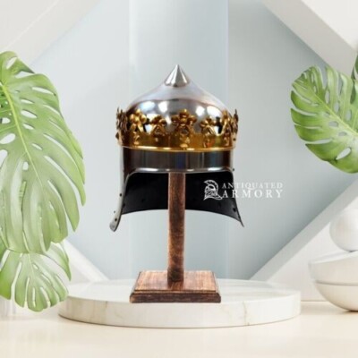 Richard the Lionheart Helmet Monarch Helmet Medieval Crown Helmet ...