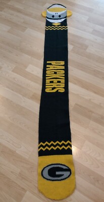 2 NFL Green Bay Packers Unisex Scarfs- Green-Yellow. Sz. 58" Long x 7 ...