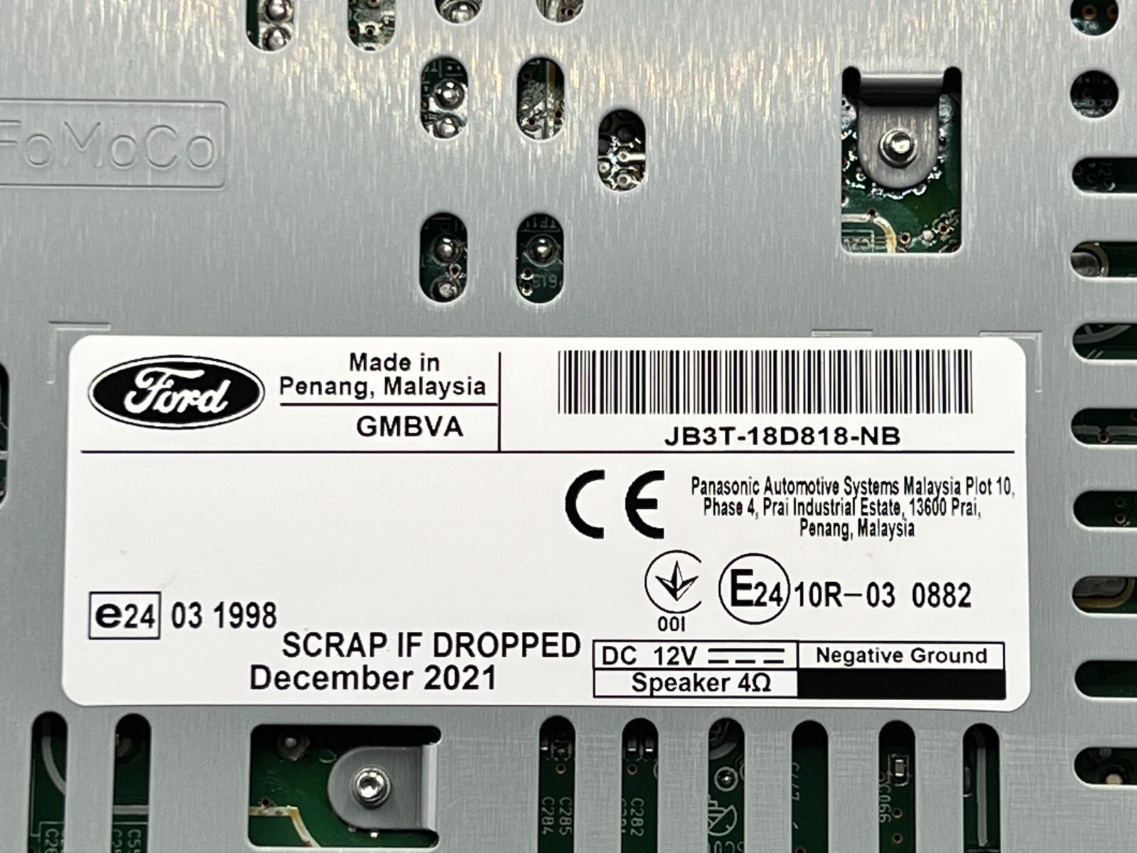 FORD RANGER RADIO UNIT PX3 JB3T-18D818-NB ACM Audio Control Module, No ...