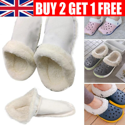 Replacement Crocs Fur Insoles Liners Winter Fleece Inserts Crocs Shoes ...