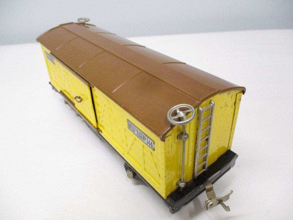 Lionel 514 Box Car Yellow, Brown, Nickel Prewar Standard Gauge X7279 | eBay