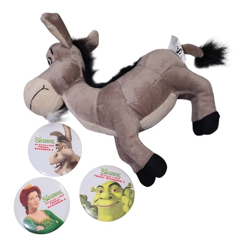 Shrek 2 Movie Promo Merch Donkey Plush Promo Buttons Lot | eBay