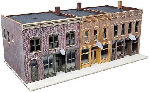 Complete Your Train Set with Merchant Row IV HO Scale Building Assembly ...