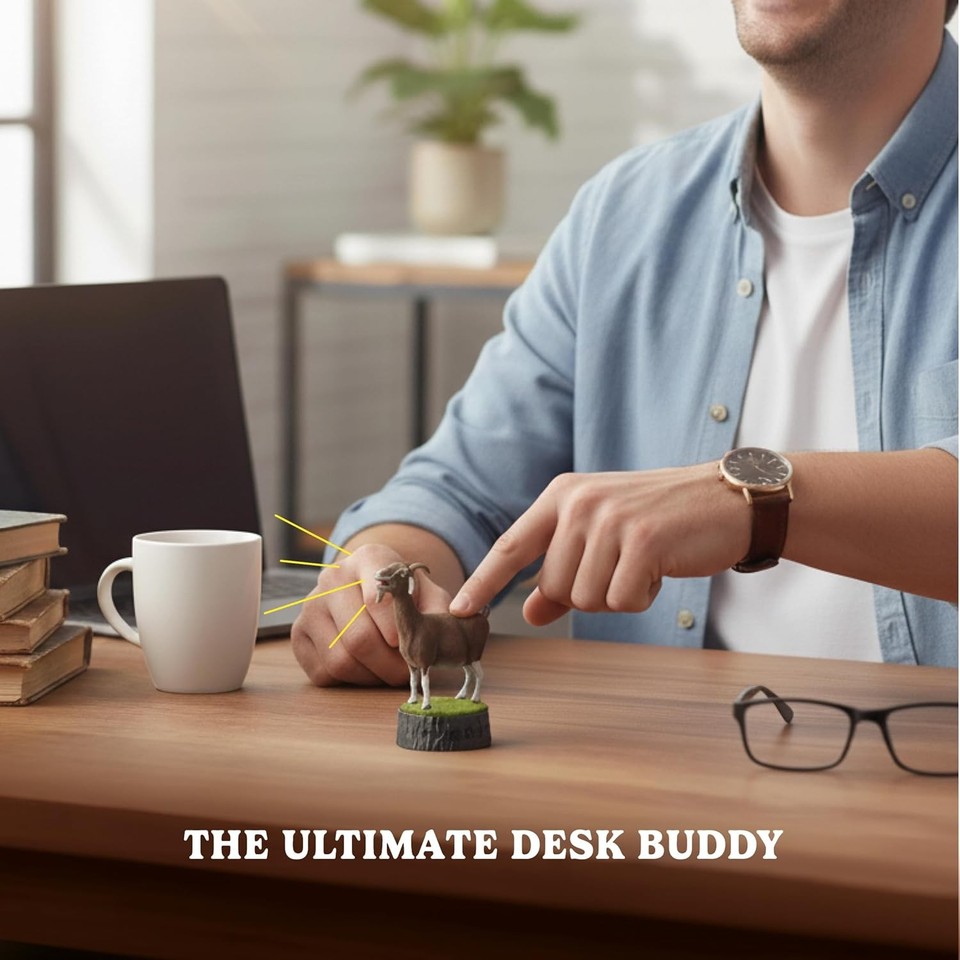 The Screaming Goat Desk Toy - White Elephant Gifts for Adults Unique ...
