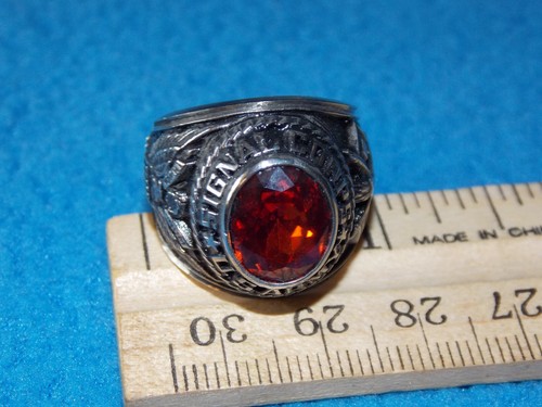 VINTAGE - SIGNAL CORPS U.S. Army MEN'S RED Stone Ring Size 9.5 - NOS ...