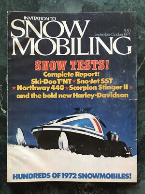 Vintage Invitation To Snowmobiling Magazine 09/10–1971, Harley Davidson ...