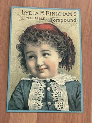 Lydia Pinkham's Vegetable Compound Trading Card Advertising Metal Sign ...