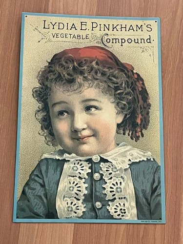 Lydia Pinkham's Vegetable Compound Trading Card Advertising Metal Sign ...