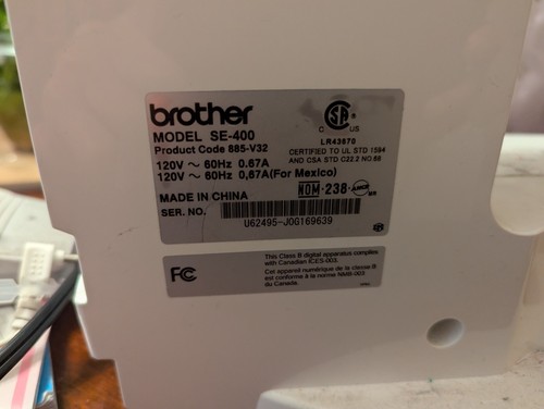 Used Brother Embroidery And Sewing Machine SE-400 | eBay