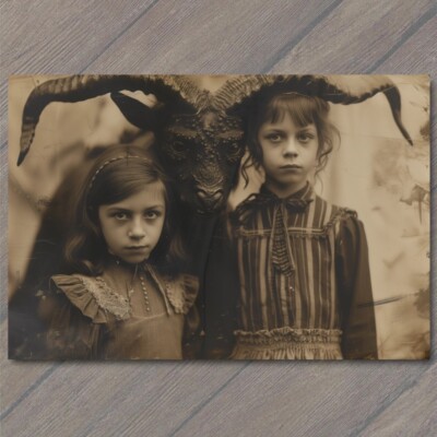 POSTCARD Girl Monster Weird Creepy Imaginary Friend Nightmare Scary ...