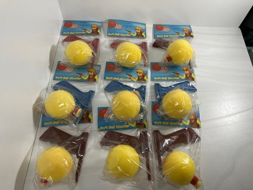 Vintage Party Favor Soft Ball Shooter Gun Spring Loaded String Toy New ...