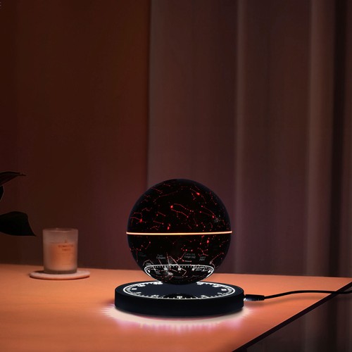 Magnetic Levitation Floating Globe Light LED World Map Rotating Night ...
