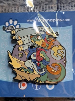 Fursona Pins #1884 February Patreon Exclusive Space Explorer Dragon | eBay