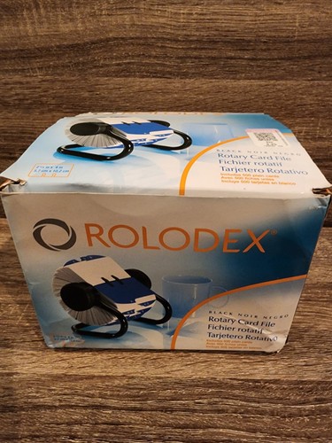 Rolodex Rotary Business Card Organizer Holder 500 Cards A-Z Index Tabs ...