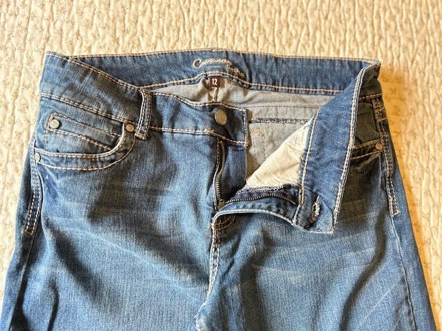Common Genes Jeans Womens 12 Capri Blue Denim Pants Medium Wash Stretch ...