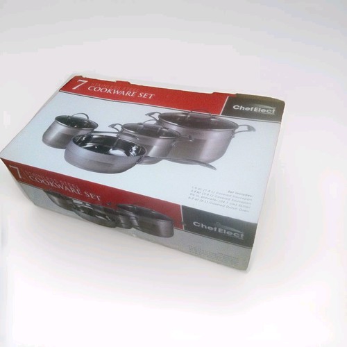 New Chef's Classic Stainless 7-Piece Cookware Set by Chefelect | eBay