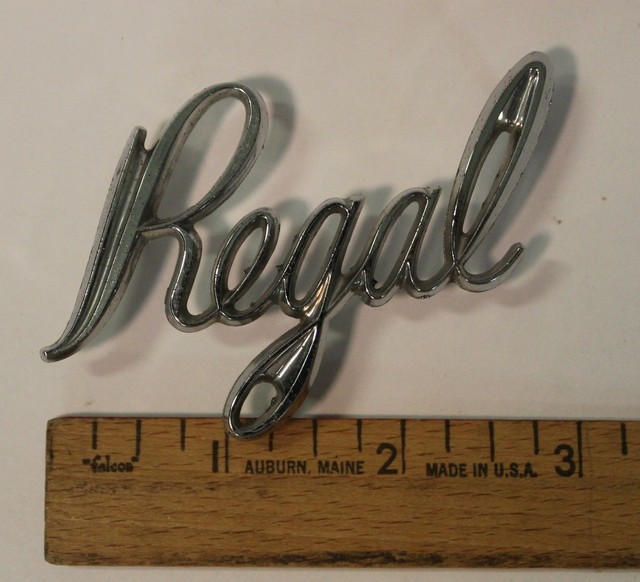 Vintage Buick Regal Emblem Chrome 3 Post 1661292 GM Badge Part Side Car ...