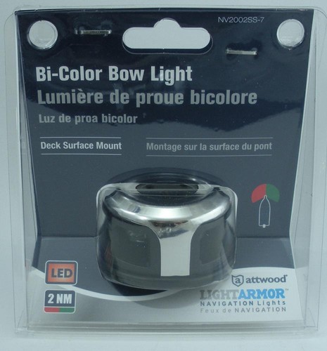 Attwood NV2002SS-7 LED Bi-Color Ronde Lumière Latérale En Acier ...