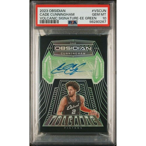 Cade Cunningham 2023 Obsidian EE Green Volcanic Autograph #15/25 PSA 10 ...