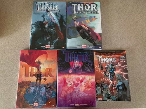 Thor by Jason Aaron 4 Hardcover, 1 TPB Lot. God of Thunder vol. 1 2 ...