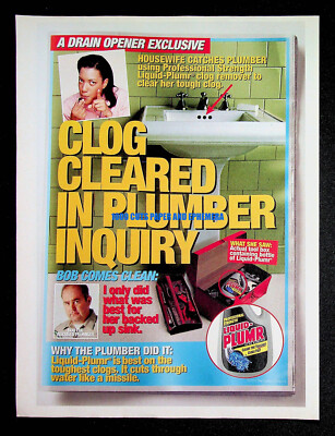 Liquid Plumr Plumber Drain Cleaner 2003 Trade Print Magazine Ad Poster ...
