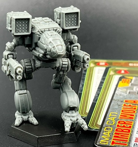 Battletech Timber Wolf/Mad Cat Mech Miniature with Alpha Strike Cards ...