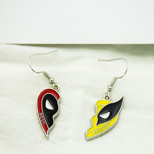 New Deadpool Wolverine Best Friends Bracelet Earings Cosplay Jewelry ...