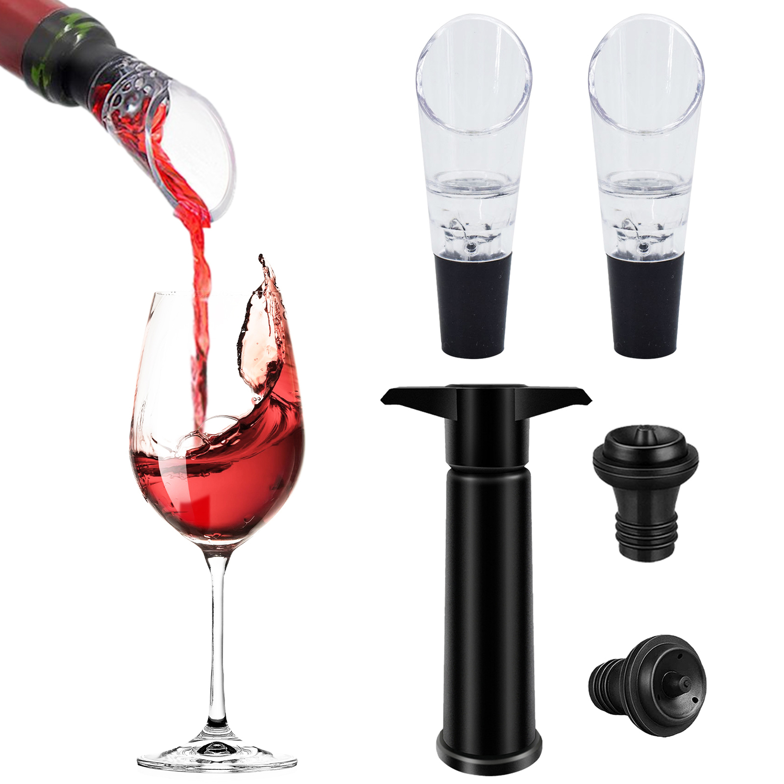 Keep Fresh Storage Box With Stoppers Pourers Gift Wine Pump Home ...
