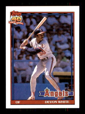 1991 Baseball Topps Devon White California Angels #704 | eBay